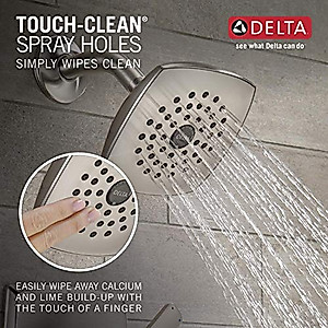 Delta Faucet Ara 14 Series Single-Function Tub and Shower Trim Kit with Single-Spray H2Okinetic Shower Head, Matte Black T14467-BL (Valve Not Included)