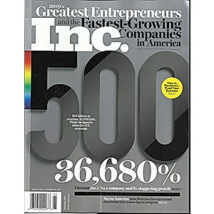 INC 500 MAGAZINE, FASTEST GROWING COMPANIES IN AMERICA SEPTEMBER, 2019