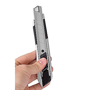 Internet's Best Snap-Off Utility Knife - Regular - Set of 3 - Belt Clip - Retractable Razor Knife Set - Box Cutter Locking Razor Knife