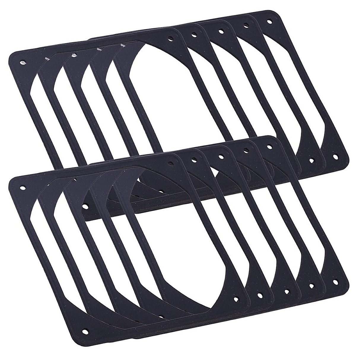 szzijia 10pcs 120mm Black Anti-vibration Rubber Fan Gasket Silicone Shock Proof Absorption Pad For Computer PC Case