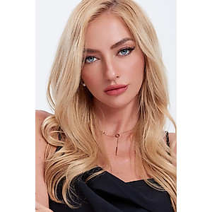 Lanvier 1.25 Inch Clipped Curling Iron with Extra Long Tourmaline Ceramic Barrel, Professional Hair Curler up to 450°F Dual Voltage for Traveling, Hair Waving Style Tool for Girls & Women-Rose Gold