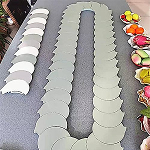 WMQ Household Long Table Rotating Manual Dining Table, Turntable Oval Dining Table, Turntable Adjustable Length Turntable