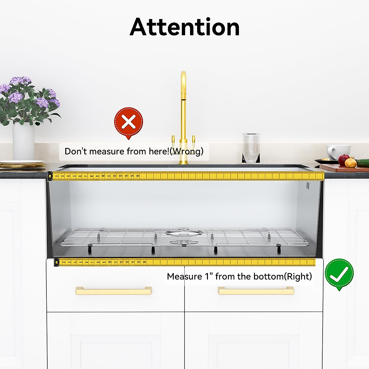 Sink Protector Grid, Sink Grids for Bottom of Kitchen Sink with Corner Radius 3-1/2",27-9/16" x 14-9/16" Sink Protector, Stainless Steel Material (27.7"W x 14.7"D x 1"H)