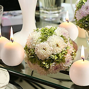 7 Pieces Round Candles Ball Candles Unscented Round Ball Candle Decorative Ball Candles for Wedding Baby Shower Birthday Christmas Holiday Celebration Valentines Home (White)