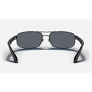 Ray-Ban RB3445 006/P2 61M Matte Black/Dark Grey Polarized Rectangular Sunglasses+ BUNDLE with Designer iWear Eyewear Kit