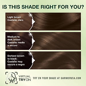 Garnier Hair Color Nutrisse Nourishing Creme, 43 Dark Golden Brown (Cocoa Bean) Permanent Hair Dye, 1 Count (Packaging May Vary)