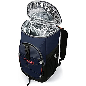 Titan Deep Freeze Backpack Cooler - 24 Can Cooler Bag Insulation, Navy Blue