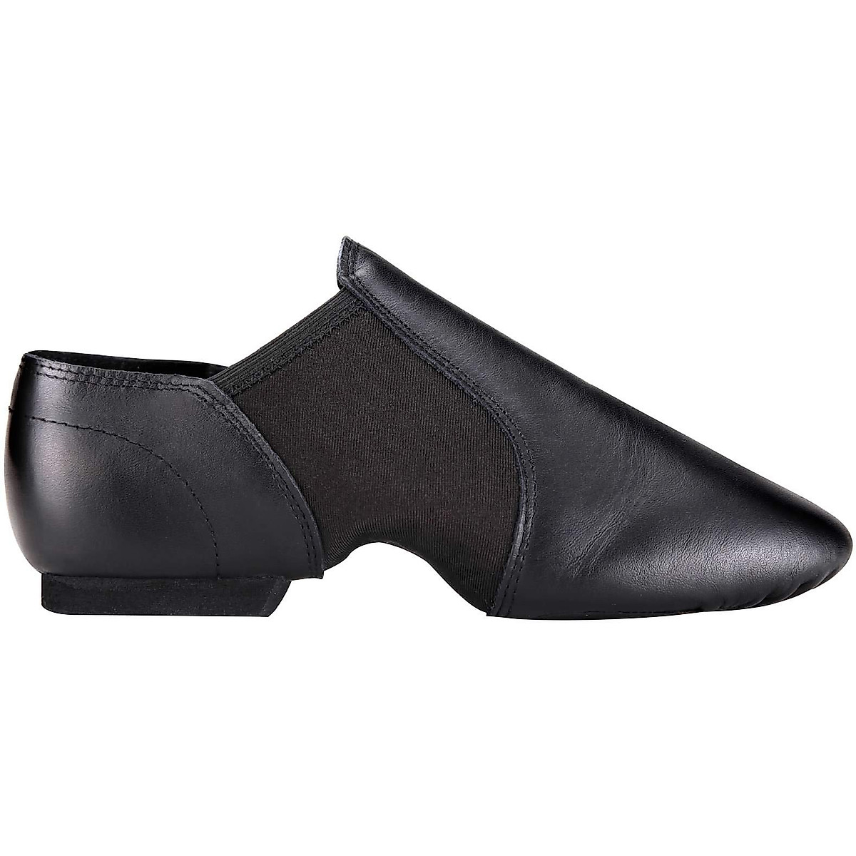 Linodes (Tent Leather Upper Jazz Shoe Slip-on for Women and Men's Dance Shoes Black 8M