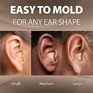 PQ Sleeping Ear Plugs Silicone - 28 Wax Moldable Ear Plugs for Sleeping Noise Cancelling for Sleeping and Swim Ear Plugs, Sound Blocking Ear Plugs level 32 Db, (28 Silicone Earplugs), Color: Skin Tone