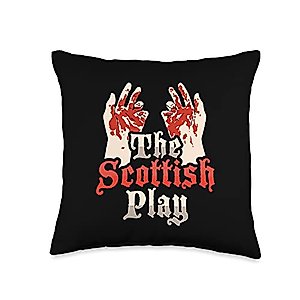 Shakespeare Quote Design Macbeth The Scottish Play Design Throw Pillow, 16x16, Multicolor