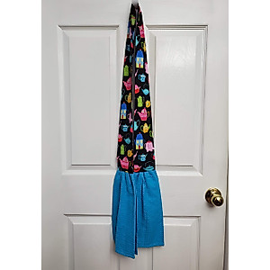 Tea Pot Neck Towel, Bright Color Kitchen Boa, Neck Apron, Kitchen Neck Scarf, Kitchen Scarf, Baker’s Boa, Chef’s Towel, Cooking Towel, Grilling Towel, Gifts under $25
