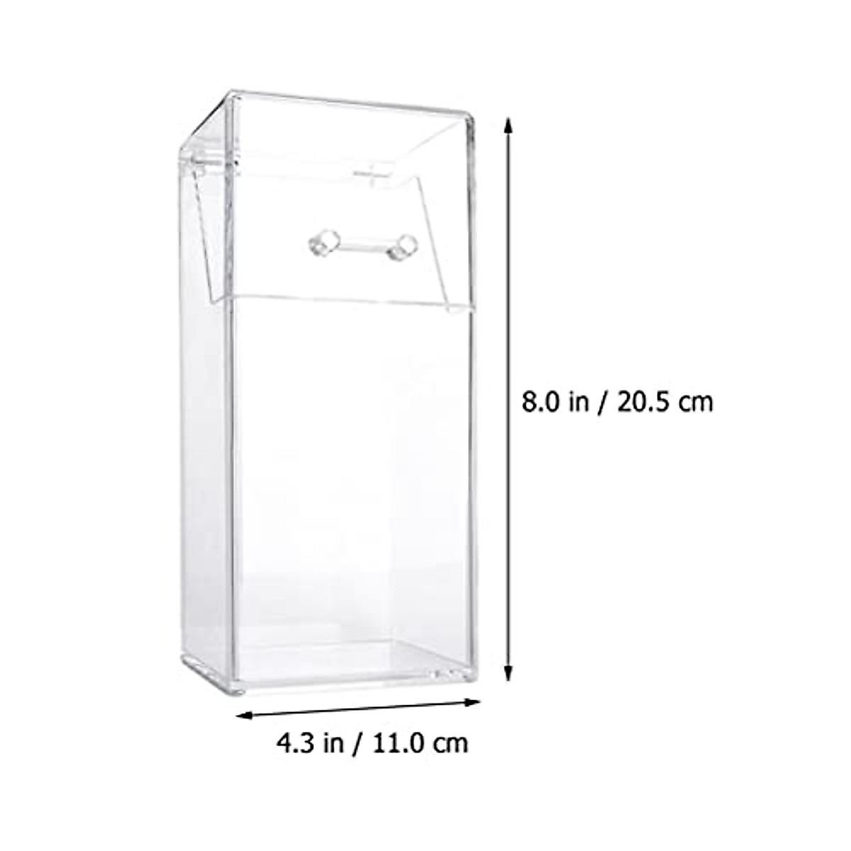 Housoutil 2Pcs Acrylic Makeup Brush Holder Organizer with Lid, Clear Makeup Organizer, Cosmetic Brush Storage Organizer Pen Holder for Bathroom, Dresser, Vanity and Countertop