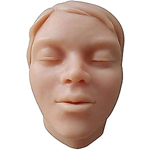 Injection Training Suture Model for Female Bone-containing Silicone Facial Skin Surgery Injection Teaching Model for Esthetician,Mannequin Doll Face Head Practice Training Medical Student, Doctor