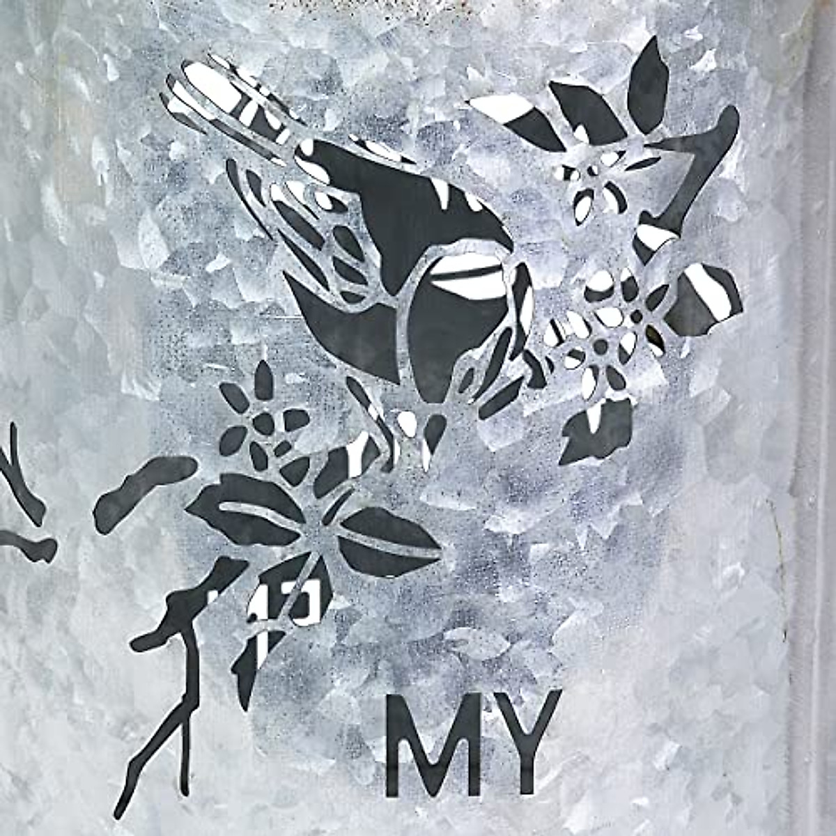 Exhart Solar “Garden” Cute Pail Lantern, Outdoor LED Garden Light, Durable Stamped Metal, 7.5”X11.5”