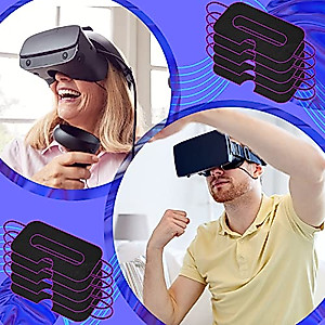 1000 Pcs Disposable VR Mask Breathable Eye Mask VR Face Cover Non Woven Sanitary Cloth Universal Gear VR Padding VR Face Mask VR Accessories Compatible with Headsets Virtual Reality (Black)