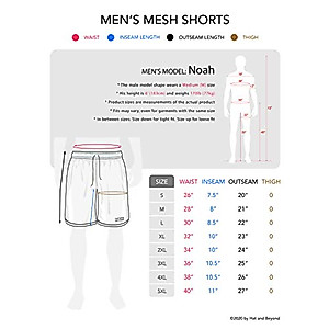 Hat and Beyond Mens Mesh Shorts Elastic Sports Gym Performance Workout Boxing Jersey Basketball Pants (Medium, 1ih01_Purple)