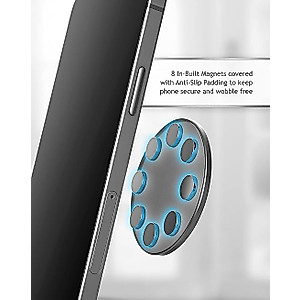 ENCASED Magnetic Mount-Anywhere iPhone Disks (2 Pack) Designed for MagSafe, Stick On Phone Holder - Great for Car, Home, Office, RV and More (Adhesive Backed / 0.15" Ultra Slim Design)