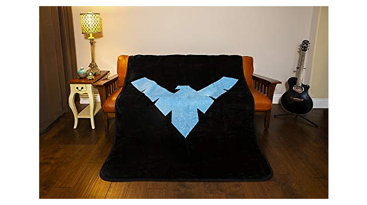 Official Batman Nightwing Queen Blanket - Soft & Licensed DC