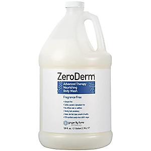 Ginger Lily Farms Botanicals ZeroDerm Advanced Therapy Nourishing Body Wash, 100% Vegan & Cruelty-Free, Fragrance Free, 1 Gallon (128 Fl. Oz.) Refill