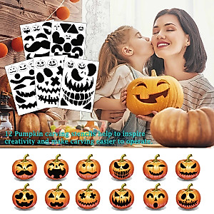 Halloween Pumpkin Carving Knives, Professional Heavy Duty Stainless Steel Punkin Carver Kit Tools with Carrying Case (7 piece set)