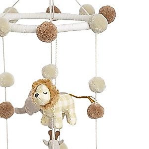 Crane Baby Mobile for Crib, Safari Nursery Décor for Boys and Girls, Ceiling Hanging, 11" x 28"