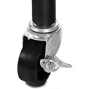 BATHWA Free Standing Closet Wire Shelving Clothing Rolling Rack Heavy Duty Garment Rack with Wheels and Side Hooks