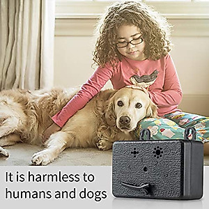 Anti Barking Device,Ultrasonic Dog Bark Control Devices 50FT Range Outdoor Indoor, Stop Barking Deterrent Devices 4 Modes Bark Box Dogs Sonic Sound Silencer Safe for Human & Dogs