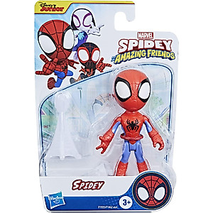 Spidey and his Amazing Friends Marvel Spidey Hero Figure, 4-Inch Scale Action Figure, Includes 1 Accessory for Kids Ages 3 and Up