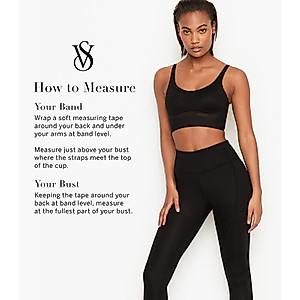 Victoria's Secret Knockout High Impact Front-Close Sports Bra with Underwire, Black, 36C