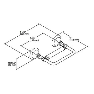 KOHLER K-72573-CP Artifacts Pivoting toilet tissue holder, Polished Chrome