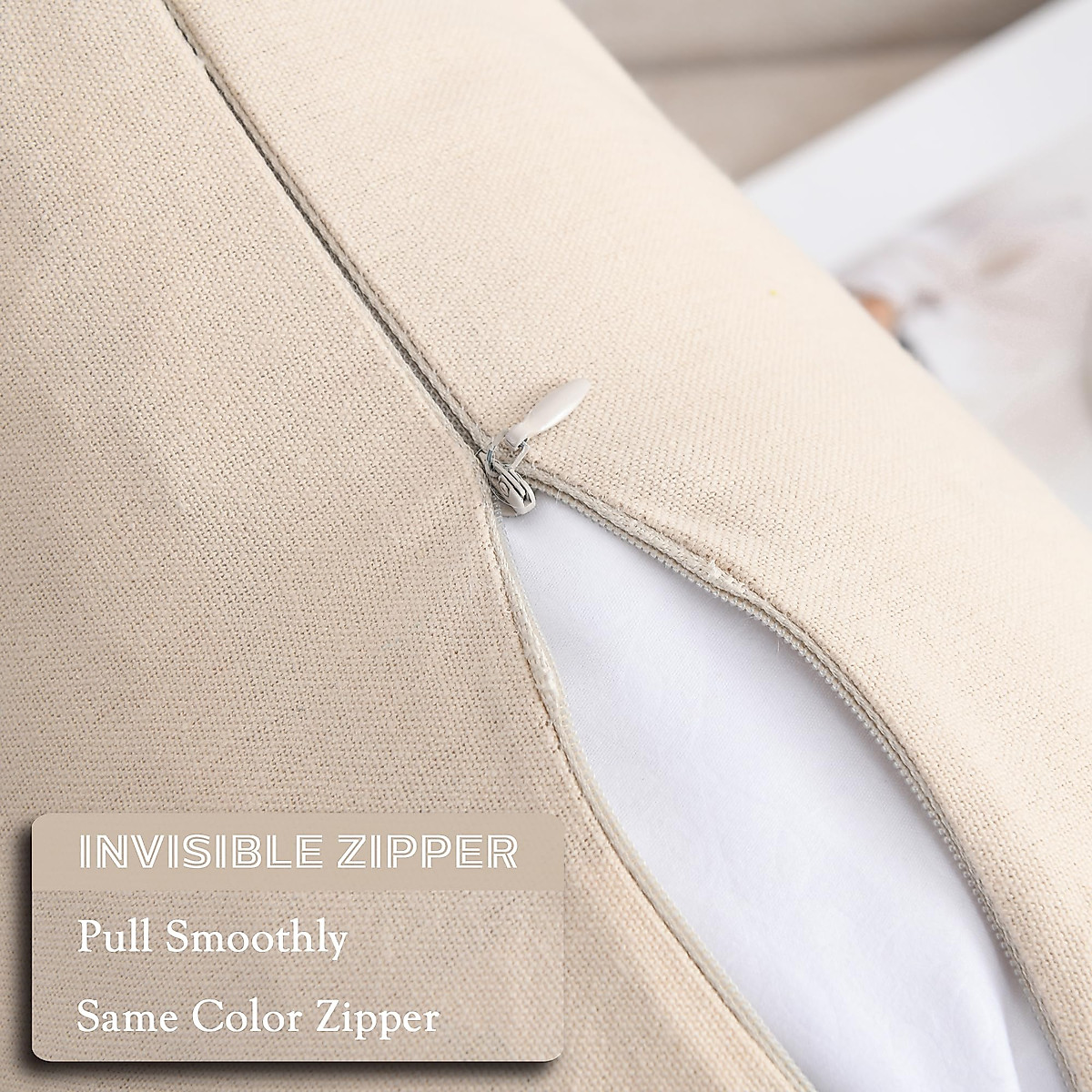 NordECO HOME Set of 2 Throw Pillow Covers - 100% Cotton Soft Decorative Cushion Covers for Bed Home Decoration, 18 x 18, Grey