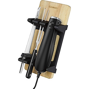 Cuisinart CEK-41 AC Electric Knife with Bamboo Cutting Board Bundle Advantage 12-Piece Gray Knife Set with Blade Guards