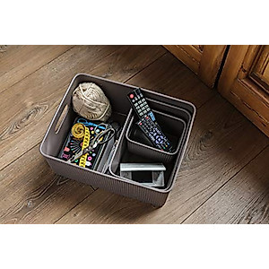 Tatay Baobab Multi-purpose Small Storage Basket with Capacity for 1.5 Litres, Taupe, 12.8 x 16.7 x 10