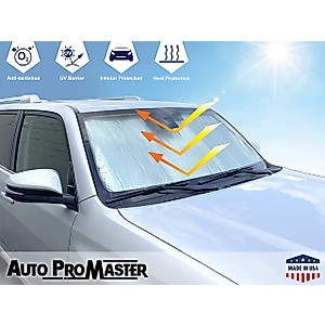 Custom fit Front Windshield Sunshade for 2021 2022 2023 2024 Ford Bronco Sport SUV, UV Rays Reflector Sun Shade Protector (Made in USA)