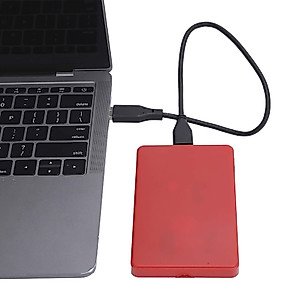 USB3.0 2.5 Inch Portable Mobile Hard Drive, 80GB Universal External Hard Drive for Computer Monitors and Laptop, Red(80G)