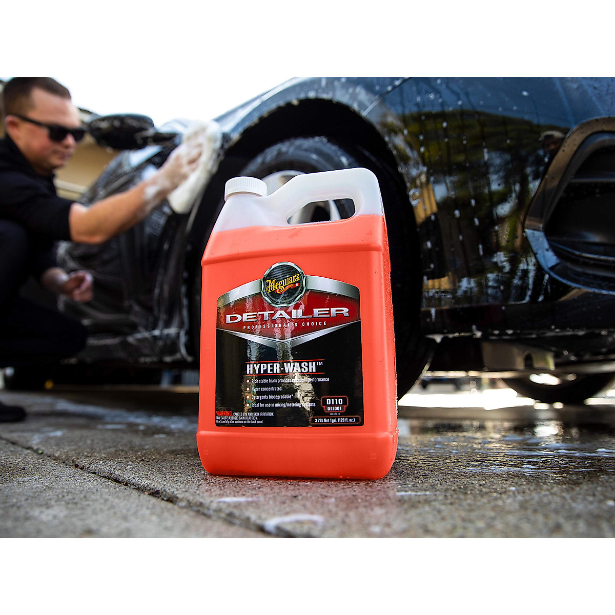 Meguiar's D11001 Hyper-Wash Foaming Car Wash Lifts Off Dirt and Leaves a Rich Shine - 1 Gallon Container