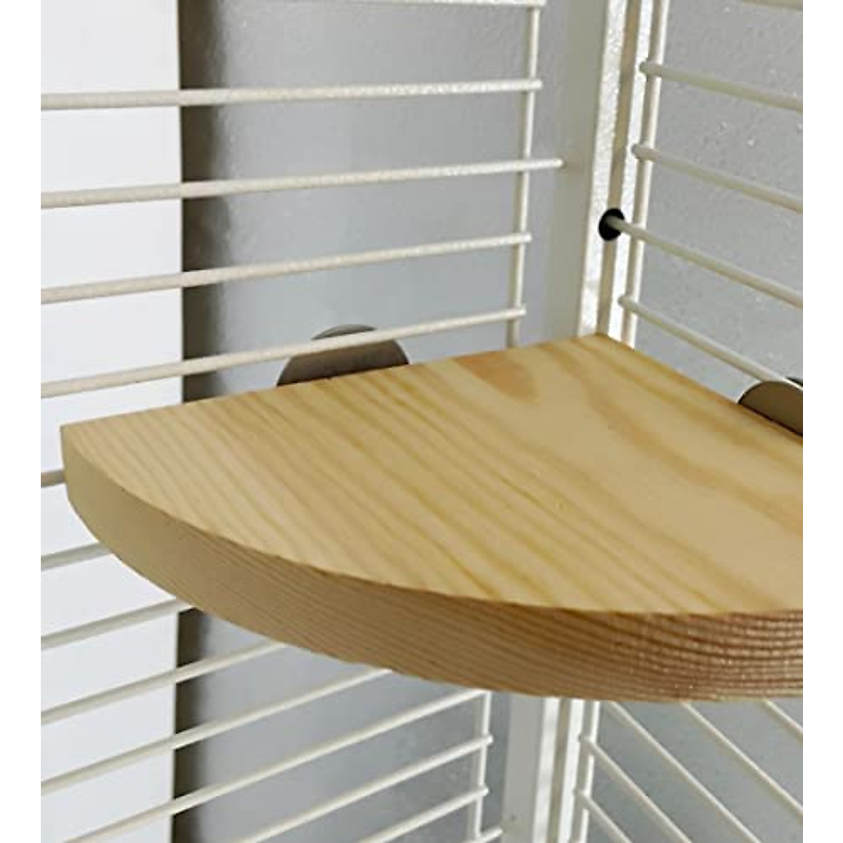 KINTOR Bird Perch Stand Birdcage Platform for Small Medium Parrot Rat Small Animal (5.1inch, Wood)