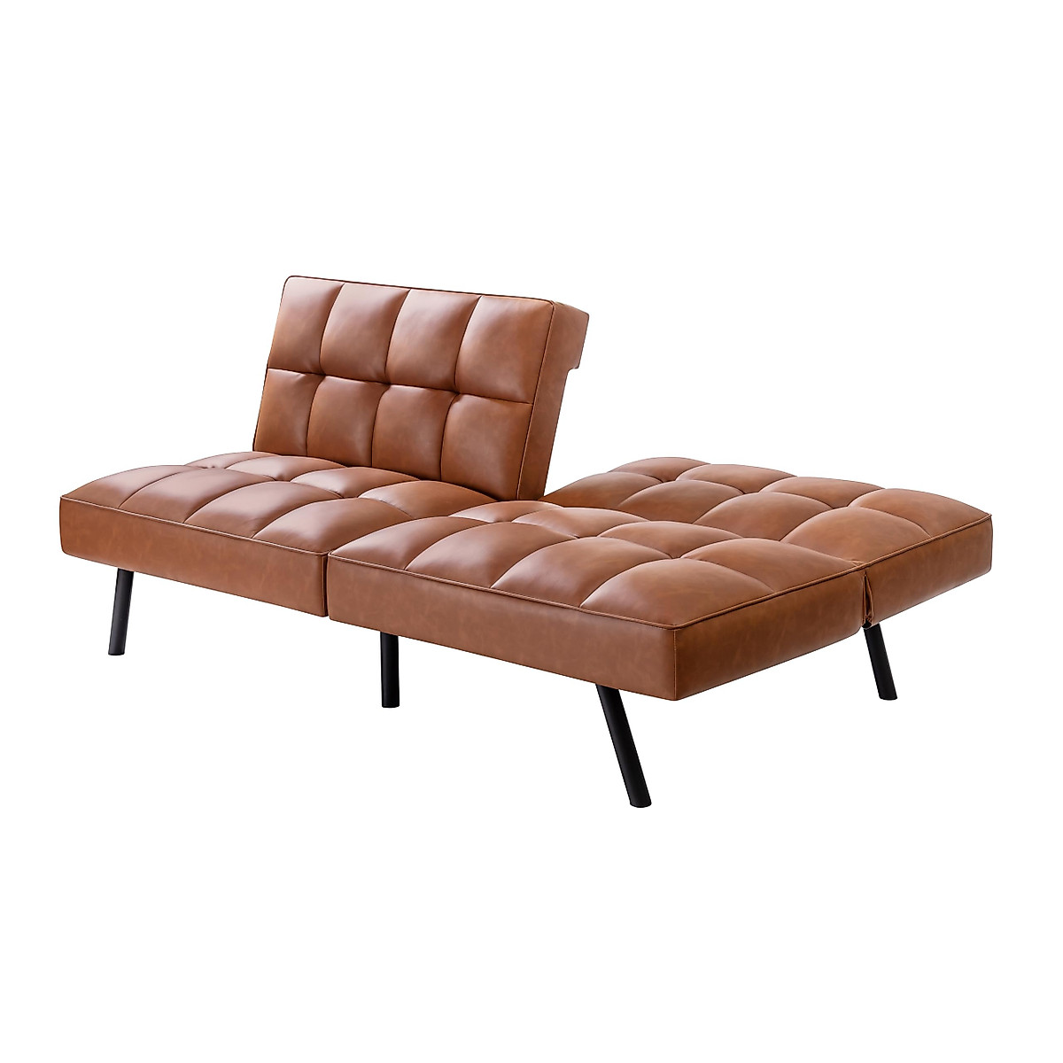 Futon Sofa Bed, Comfortable Futon Sofa Couch, Memory Foam Convertible Loveseat Sofa Bed, Split Back & Seat
