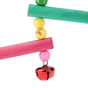 Bird Toys Natural Wooden Parrot Hanging Swing Toy Suitable for Medium and Small Parrots & Birds