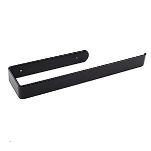 Hand Towel Holder Wall Mount or Adhesive No Drilling, 12.4 Inch Towel Bar Rack for Bathroom Countertop Sink Kitchen Paper Towel Holder Black
