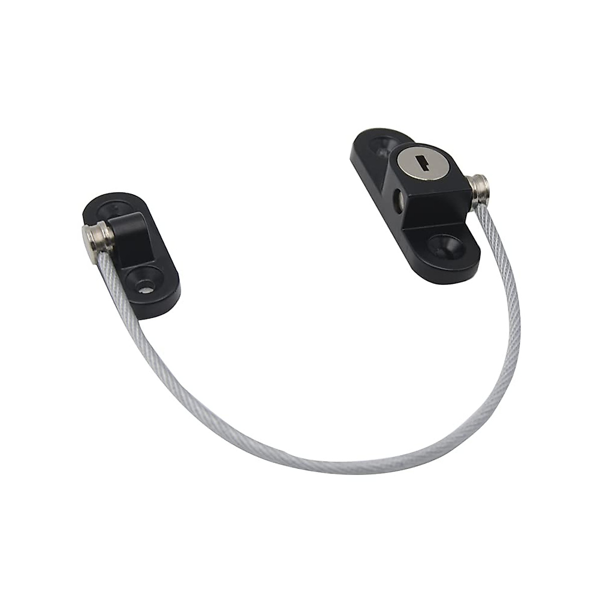 Myster Locomo U/D SAIRUIDIPU Refrigerator Lock with Key, Fridge Lock with Screws, Child Safety Lock for cabinets (Black,)