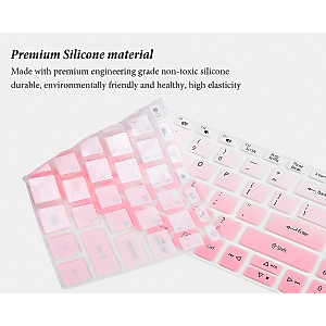 Keyboard Cover Skin for Acer Aspire 5 Slim Laptop 15.6” A515-55 A515-55T A515-55G A515-43 A515-44G A515-54 A515-54G,2022 Acer Aspire 3 A315-59 58 57/Acer Aspire 1 A115 Protective Skin-Gradual Pink
