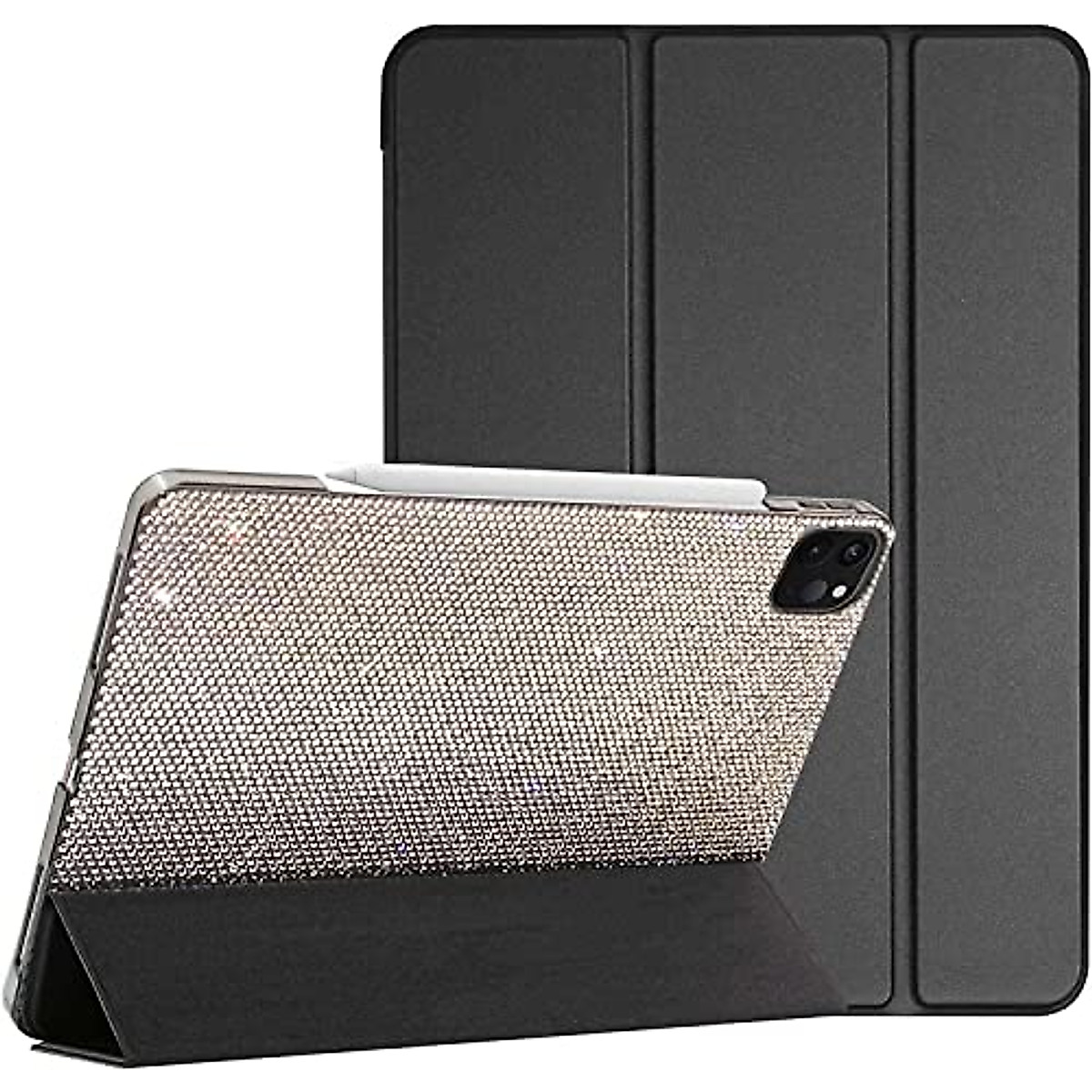 Teazgopx Glitter Diamond iPad Pro 12.9 Case 6th / 5th / 4th / 3rd Generation 2022/2021 / 2020/2018 - Over 5000 High Quality Hand Glued Rhinestone,Sparkle Bling Fashion Luxury Shiny Crystal Hard Shell