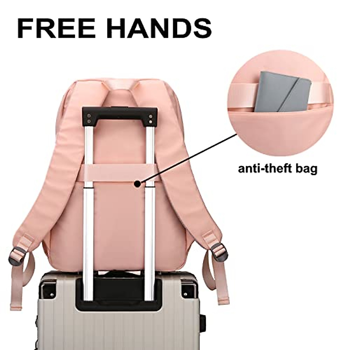 Aesthetic Backpack for School, Cute Girls Preppy Book Bag, Kawaii Large Capacity Middle School Plaid Backpack for Teenagers (Purple)