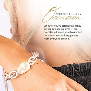 Olivia Welles Bridget Pearl Bracelets for Women in Chain Style, Dainty Bracelets for Women Trendy - A Statement in Luxury Jewelry Collection for Every Occasion