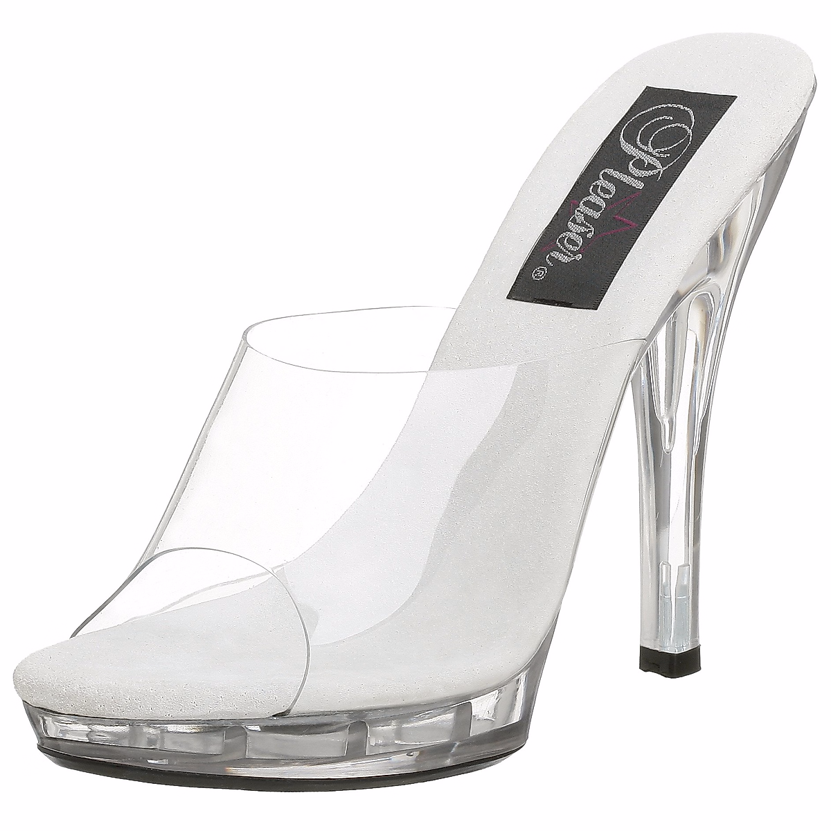 Pleaser Women's Lip-101,Clear,9 M