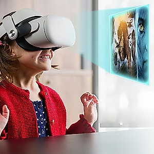 VR Face Pad Replacement for Oculus Quest 2,Facial Interface Bracket Face Cover with Nose Pad,3pcs Anti-fogging Face Cushion Pad,Lens Cover,Thumb Stick Caps for meta Oculus Quest 2 Accessories