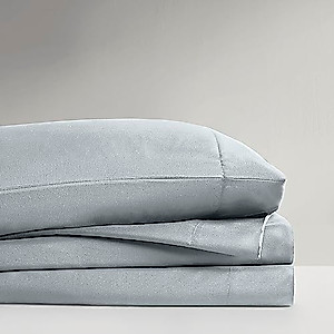 Intelligent Design Microfiber Bed Sheet Set Wrinkle Resistant, Soft Sheets with 12" Pocket, Modern, All Season, Cozy Bedding-Set, Matching Pillow Case, King, Grey, 4 Piece
