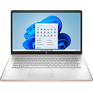 HP Laptop 17-cn0053ds 17.3" FHD(1920 x 1080) IPS, Intel Celeron N4120, Intel UHD Graphics 600, 4GB DDR4 RAM, 128GB SSD Storage, Windows 11 Home, Pale Rose (Renewed)