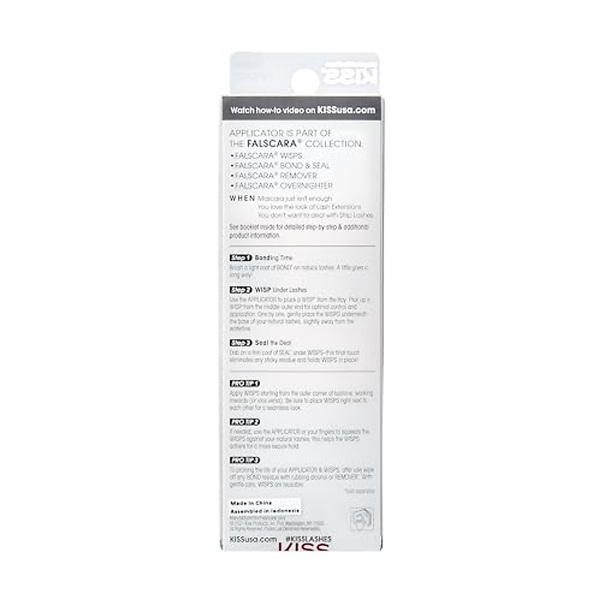 KISS Falscara Applicator, Precision Eyelash Clusters Placement, Mistake-Proof Eyelash Wisps Tweezer, Lash Tool For False Eyelash Extensions Look, Includes 1 Patent Pending Applicator